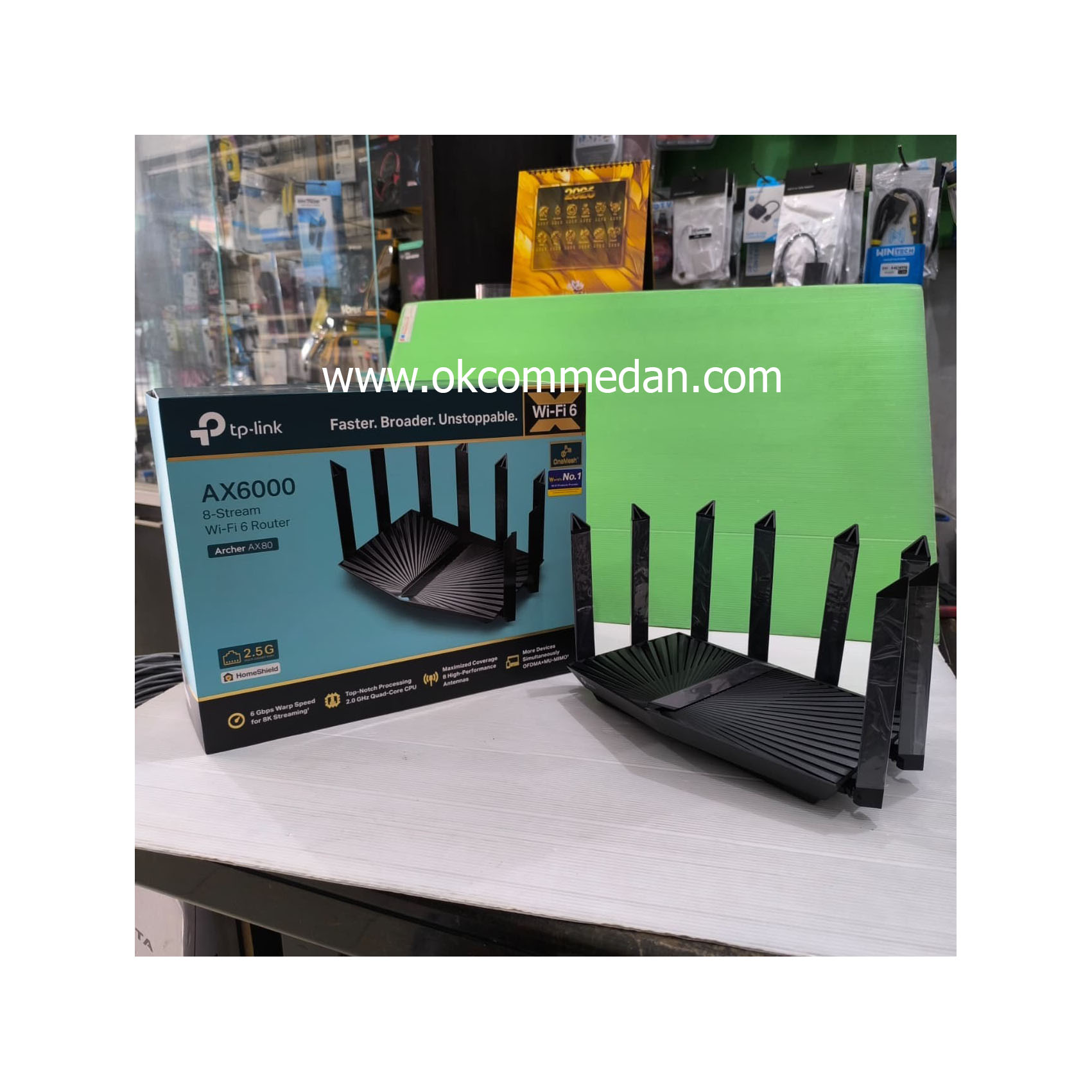 Tplink Archer AX80 Router Wi-Fi 6 AX6000 dengan 2,5G Port | OK COMPUTER